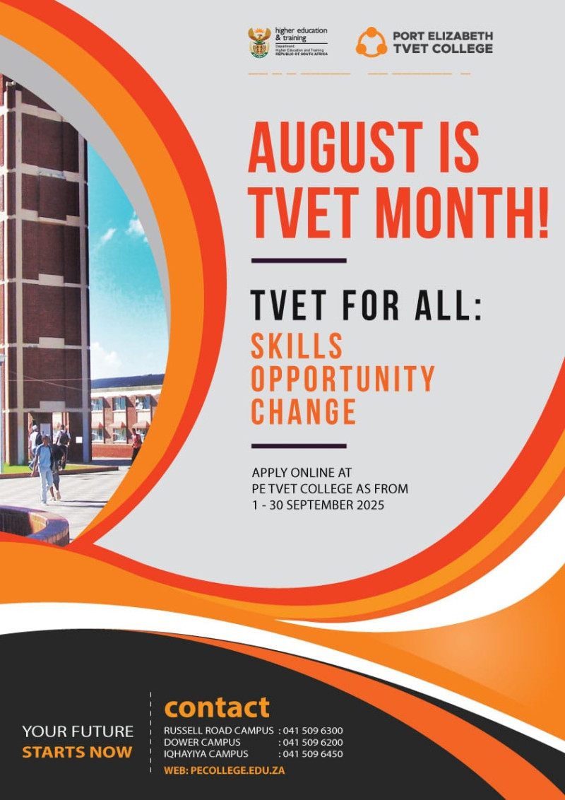 AUGUST IS TVET MONTH – PE TVET College